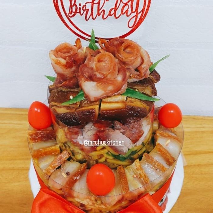 Jual 2 tier mie goreng kucai cake birthday anniversay tumpeng ...