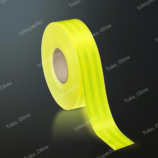 Jual Stiker Yellow Green Reflective - Sticker Hijau Stabilo 5cm - Kota ...