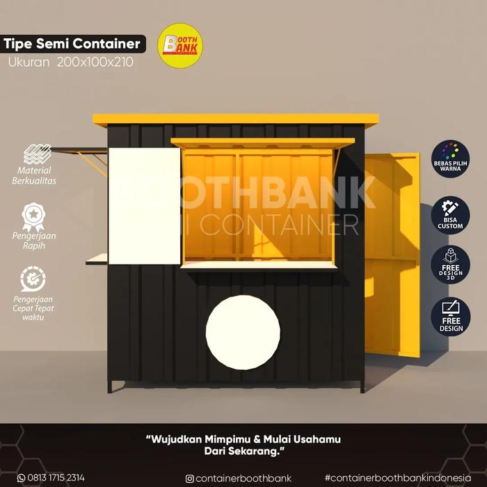 Jual Booth Semi Container Ukuran 200 x 100 Untuk Jualan Seblak / Bakso ...