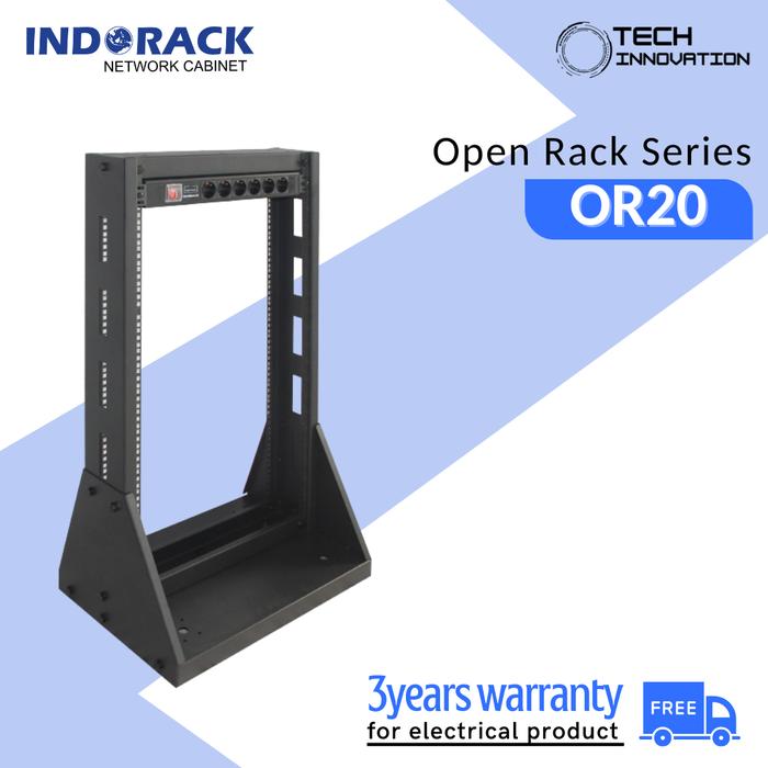Jual INDORACK Open Rack 20U Rack Server Rak Switch Modem WIfi Network ...
