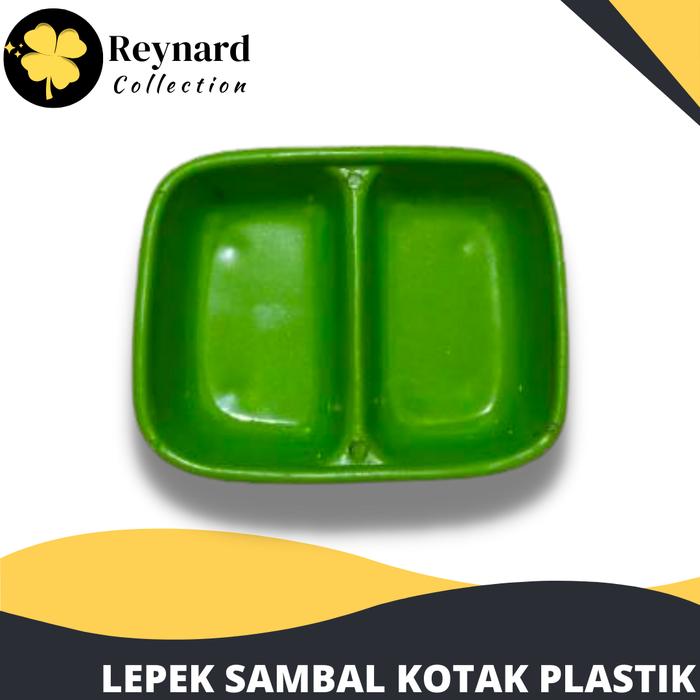 Promo Lepek Sambal Kotak Plastik Tebal Super Warna Melamine - Hijau ...