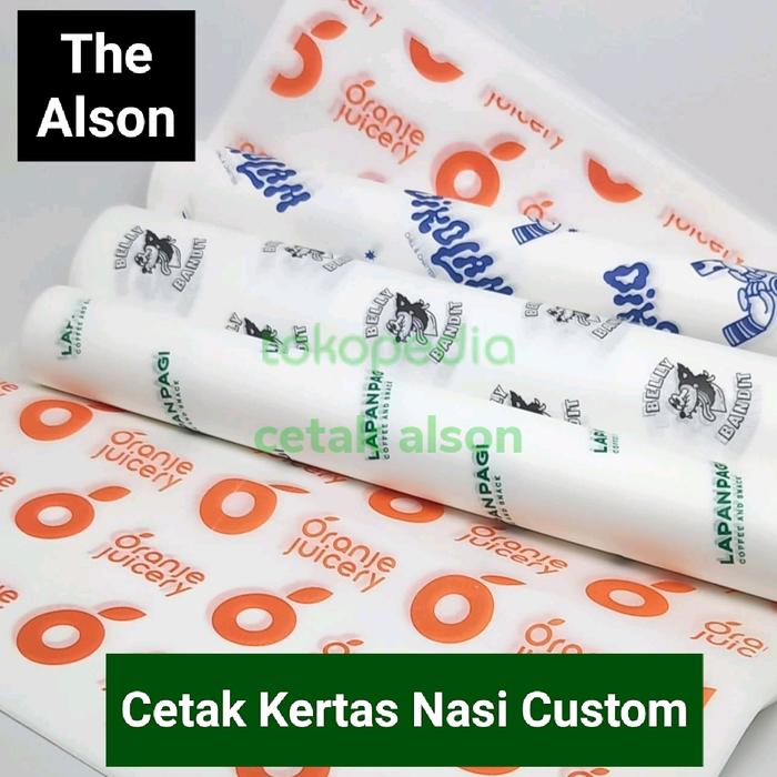 Jual Cetak Custom Kertas Burger LAMINATING / uk 27 x 30 cm /ANTI BOCOR ...