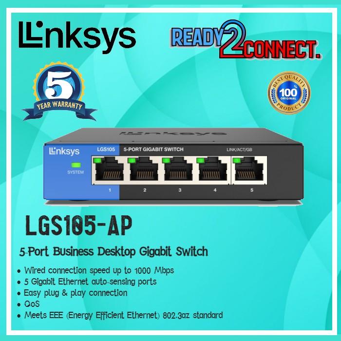 Jual Linksys LGS105 5-Port Business Desktop Gigabit Switch - Jakarta ...