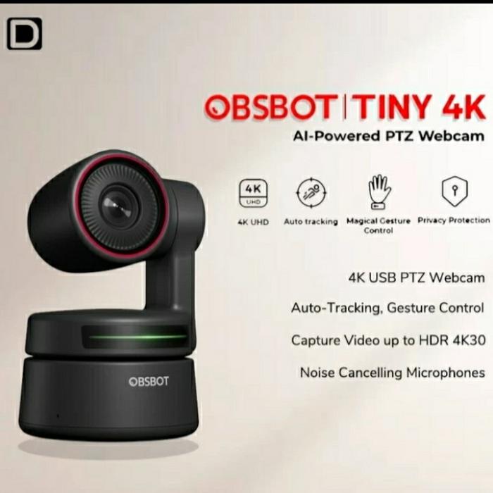 Jual OBSBOT TINY 4K AI PTZ WEBCAM - Kota Semarang - Blackmagicdesignsmg | Tokopedia