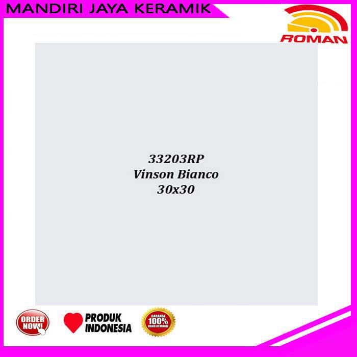 Jual Keramik Lantai Roman 33203RP Vinson Bianco 30x30 cm Kw 1 - Kota ...