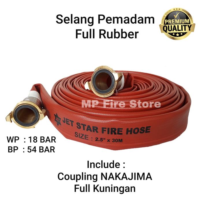 Jual FIRE HOSE RUBBER NAKAJIMA 2.5 x 30 M SELANG PEMADAM JETSTAR JET STAR - Jakarta Barat - MP ...