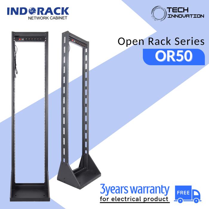 Jual INDORACK Open Rack 50U Rack Server Rak Switch Modem WIfi Network ...