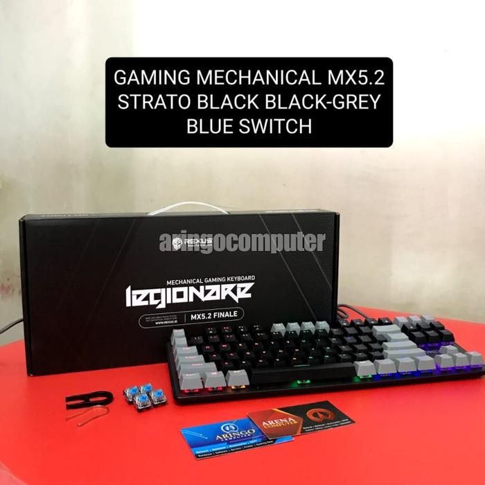 Jual Keyboard Rexus GAMING MECHANICAL MX5.2 STRATO BLACK BLACK-GREY BLUE - Kota Balikpapan ...