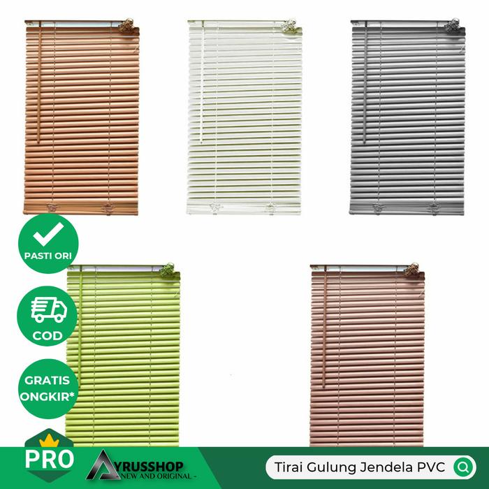 Jual Tirai Gorden Krey Gulung Roller Blind IMPORT PVC 60x180 - Kota ...