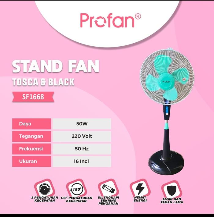Jual Kipas angin berdiri 16 inch stand fan PROFAN 1668 - Jakarta Pusat ...