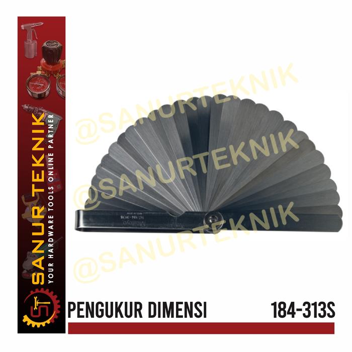 Jual MITUTOYO 184-313S Thickness Feeler Gauge Gage 0,05-1mm, 28 Leaves - Kota Surabaya - Sanur ...