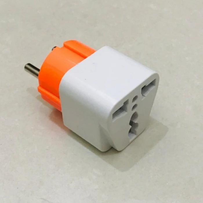Jual Steker Universal Adaptor Colokan Kaki 3 ke 2 Stecker EU AU US UK ...