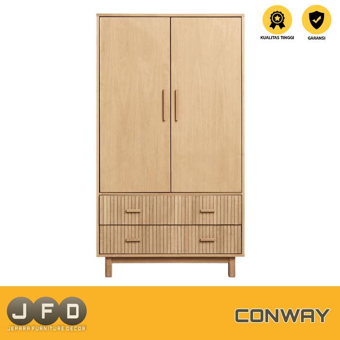 Promo Lemari Pakaian Kayu Jati 2 Pintu Minimalis Conway Wardrobe ...