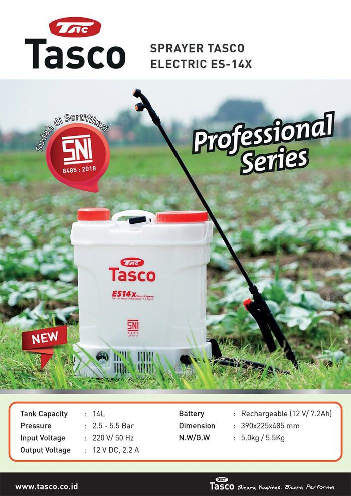 Jual TASCO SPRAYER ELECTRIC ES-14X semprotan hama Elektrik Charger ...