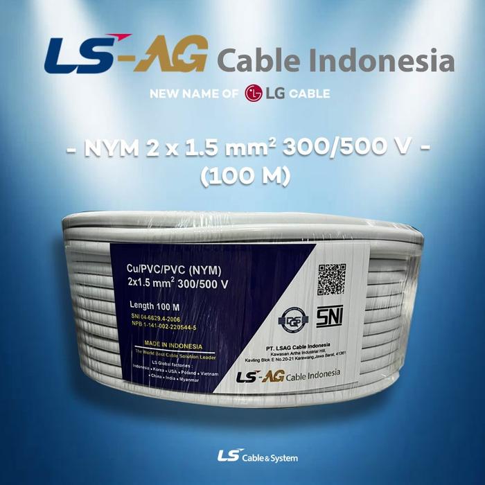 Jual LS Kabel NYM 2x1.5mm 100m Putih Kabel Power Kabel Listrik - Jakarta Pusat - electric castle ...