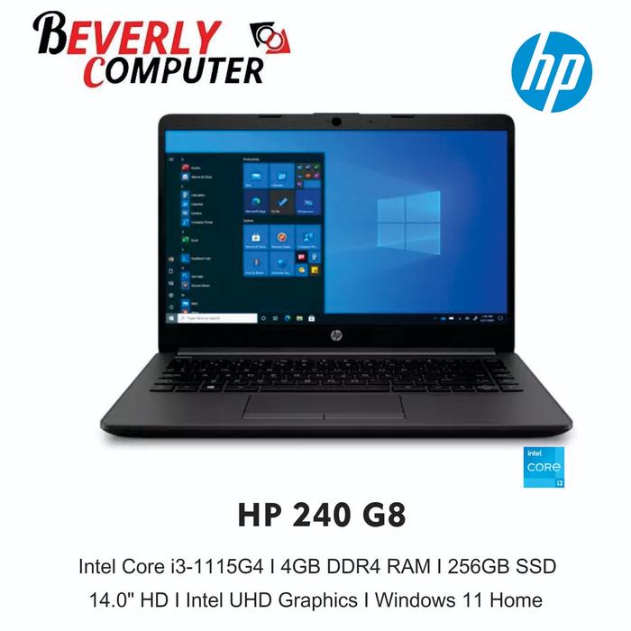 Jual HP LAPTOP NOTEBOOK 240-G8 intel Core i3-1115G4 4GB 256GB - Kota Makassar - Beverly computer ...