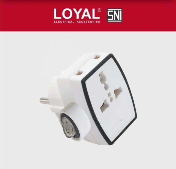 Jual Loyal Steker T Serbaguna Multi Universal Colokan kaki 3 Loyal LY ...