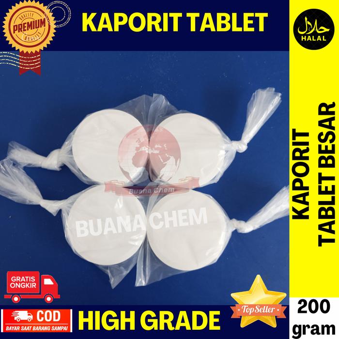 Jual Kaporit Tablet Besar 90% TCCA Penjernih Air Klorin 200 gram - Kota ...