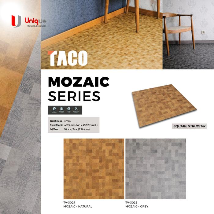 Jual Lantai Vinyl Tile Merk Taco Motif Mozaic Tebal 3mm - Vinyl ...