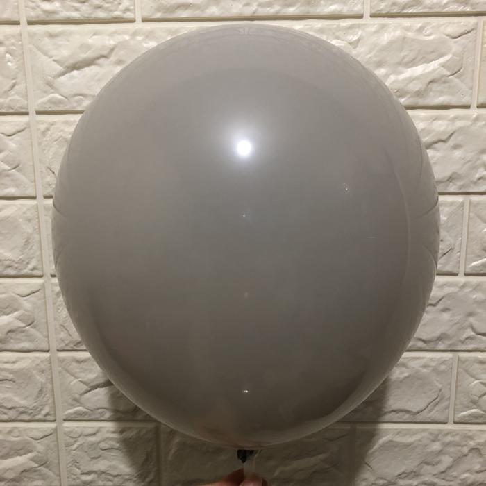 Jual Balon Latex Doff Abu-Abu | Balon Doff Abu Abu 12 Inch isi 50 ...