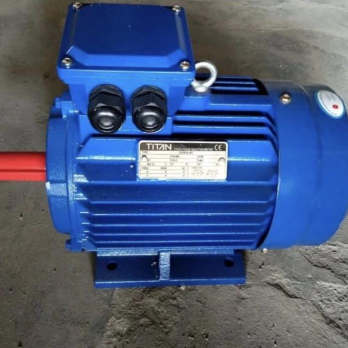 Jual MOTOR LISTRIK TITAN 5.5 HP 3 PHASE 2 POLE 2890 RPM / DINAMO ...
