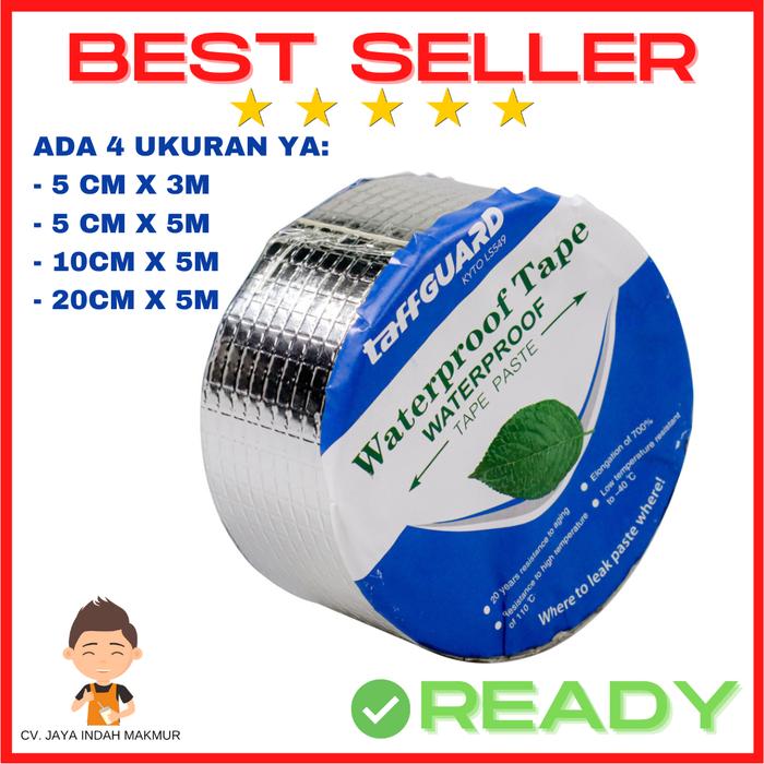 Jual Lakban Anti Bocor Anti Air Aluminium Foil Butyl Waterproof Tape Tebal - 10CMX5M - Kota ...