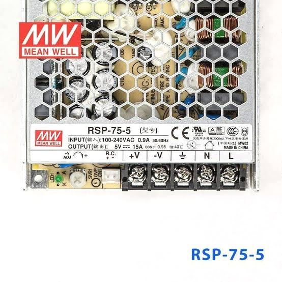 Jual Power Supply Meanwell RSP-75-5 AC-DC Single Output RSP 75 5 rsp-75 ...