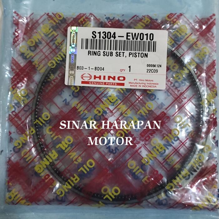 Jual RING PISTON S1304-EW010 ORIGINAL HOP HINO 500 FM260JD RING SUB SET ...