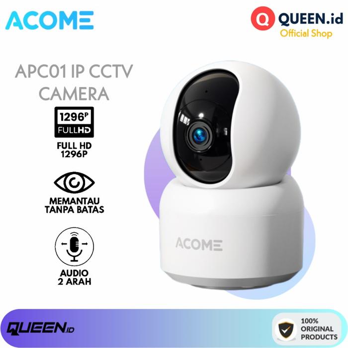 Jual ACOME APC01 IP CCTV WIFI Kamera 3MP FULL HD Smart IP Camera 360 ...