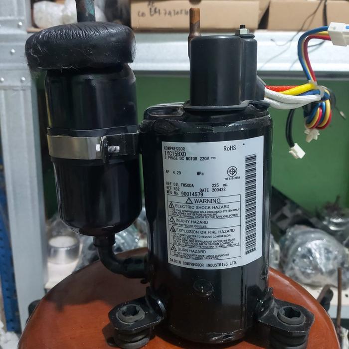 Jual kompresor ac daikin inverter r32 -1YC15BXD Original 1/2 PK ...