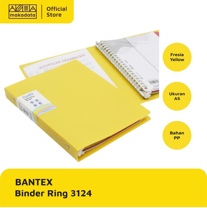 Jual BUKU BINDER NOTE A5 BANTEX 3124 (1 PCS) MURAH - Fresia Yellow ...