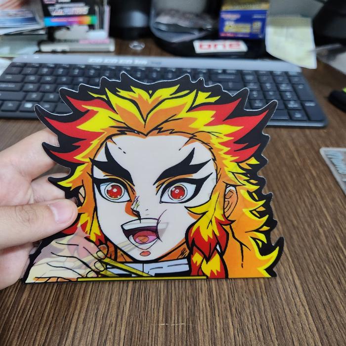 Jual STIKER 3D MOTION LENTICULAR ANIME - D0041 - Demon Slayer - Rengoku ...