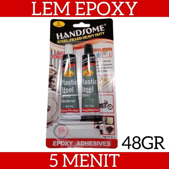 Jual HANDSOME Lem Epoxy 5 Menit Campur For Besi Keramik Kayu Kaca Aluminium - Kota Medan - Pi ...