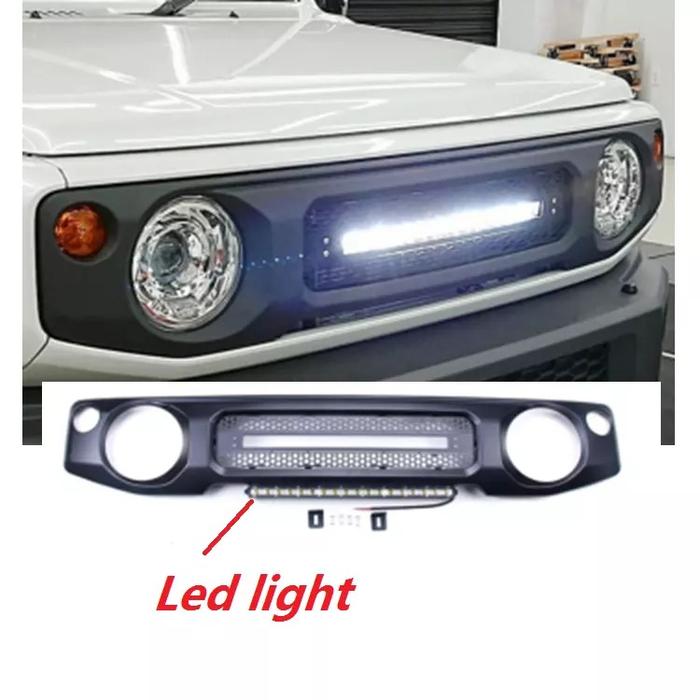 Jual SUZUKI JIMNY JB74 GRILLE DEPAN DENGAN LAMPU LED LIGHT BAR ...