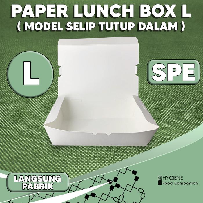 Jual Paper Box Lunch Ukuran L Besar - Lunch Box Kertas - Take Away Di ...