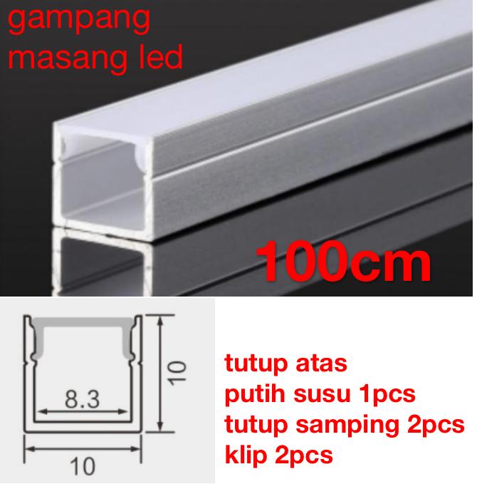 Jual housing led strip bahan aluminium tebal 1000*10*10mm - Jakarta ...