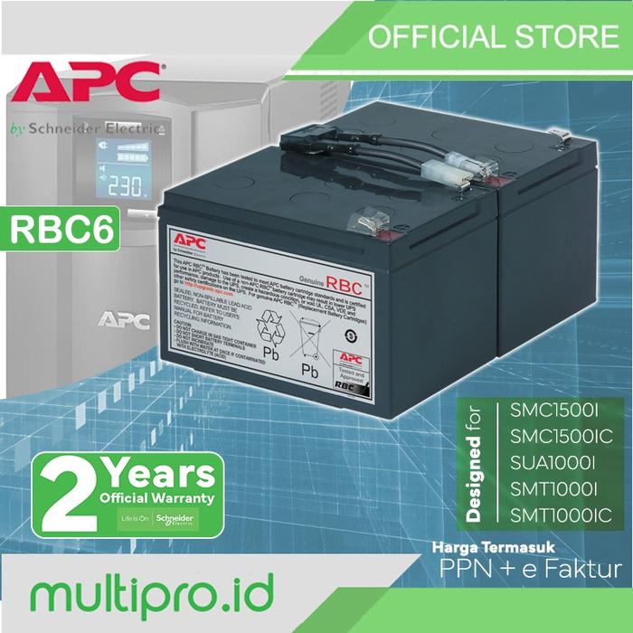 Promo Baterai UPS APC SMC1500I SMC1500C SUA1000I SMT1000I SMT1000IC, RBC6 Cicil 0% 3x - Jakarta ...
