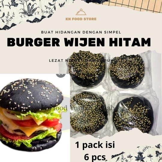 Jual Roti Burger Hitam Wijen 1 Buah - Min 6 Buah Black Burger GRAB GO ...