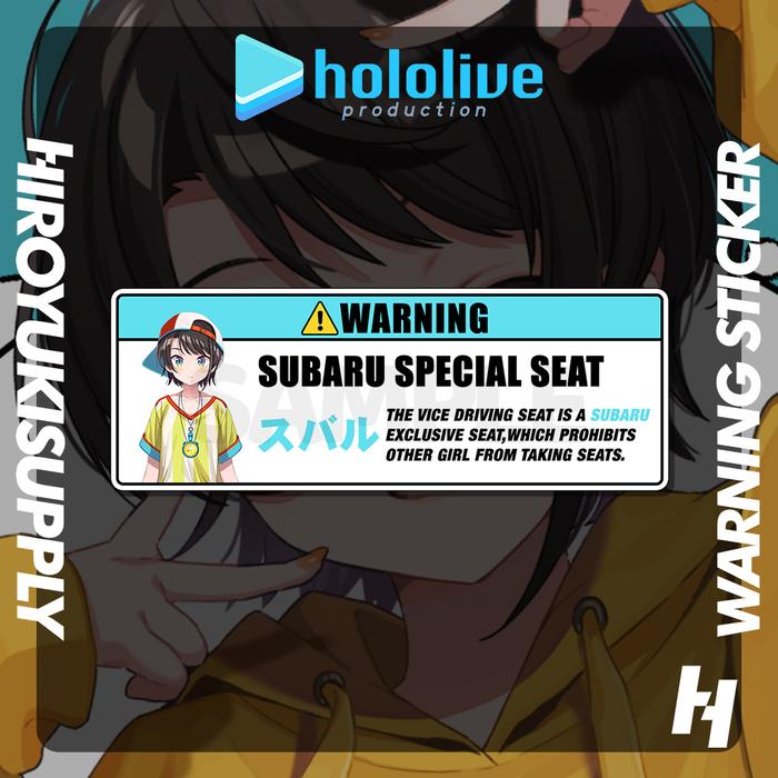 Jual Sticker Oozora Subaru Vtuber Hololive Warning JDM - Warning 1 ...