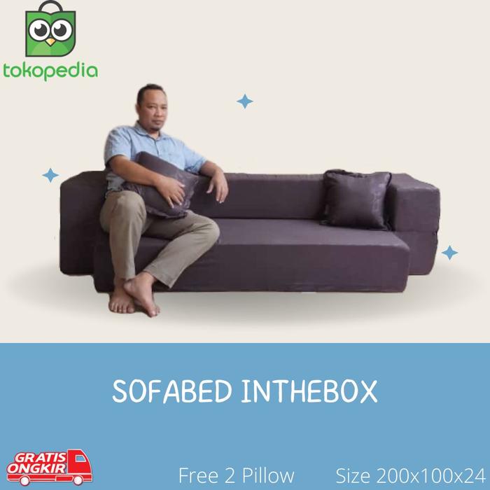 Jual Sofa Bed INTHEBOX Kasur Lipat Size 200x100x24cm Busa Super Tebal ...