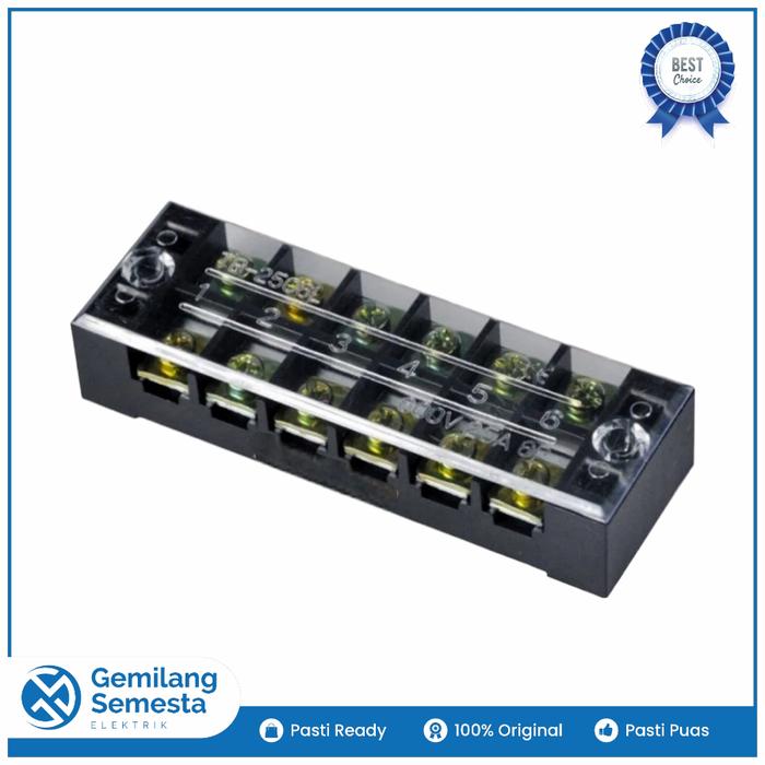 Jual Terminal Blok 25A 6 Pole Terminal blok kabel 25 Ampere 6P TB2506 - Kab. Bogor - Gemilang ...