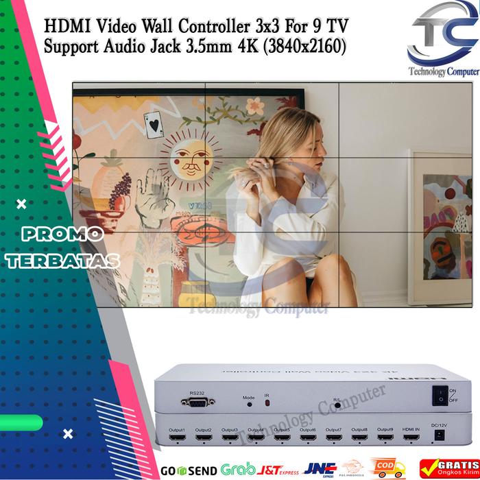 Jual 3x3 HDMI Videowall Controller (Menggabungkan 9 TV Menjadi Video ...