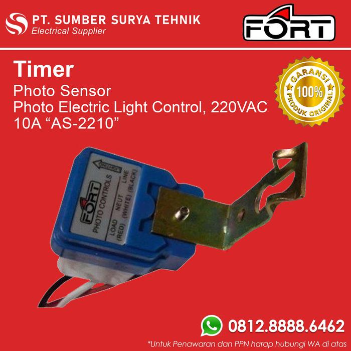 Jual Photo Sensor AS-2210 10A Photo Electric Light Control, 220VAC FORT ...