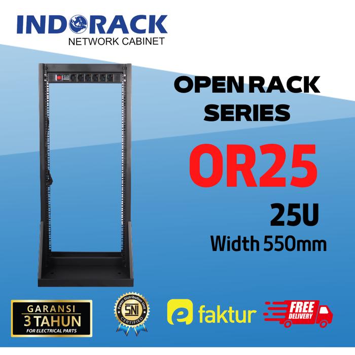 Jual Indorack Open Rack 25U Rack Server 19" OR25 Rak Server 19inch ...