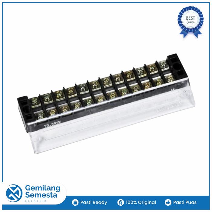 Jual Terminal blok 25A 12P Terminal Block kabel 12 Pole 25 Ampere TB2512 - Kab. Bogor - Gemilang ...