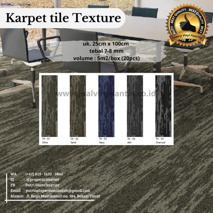Jual Karpet Tile dan Plank by Beyond tebal 7-8mm bisa untuk kantor ...