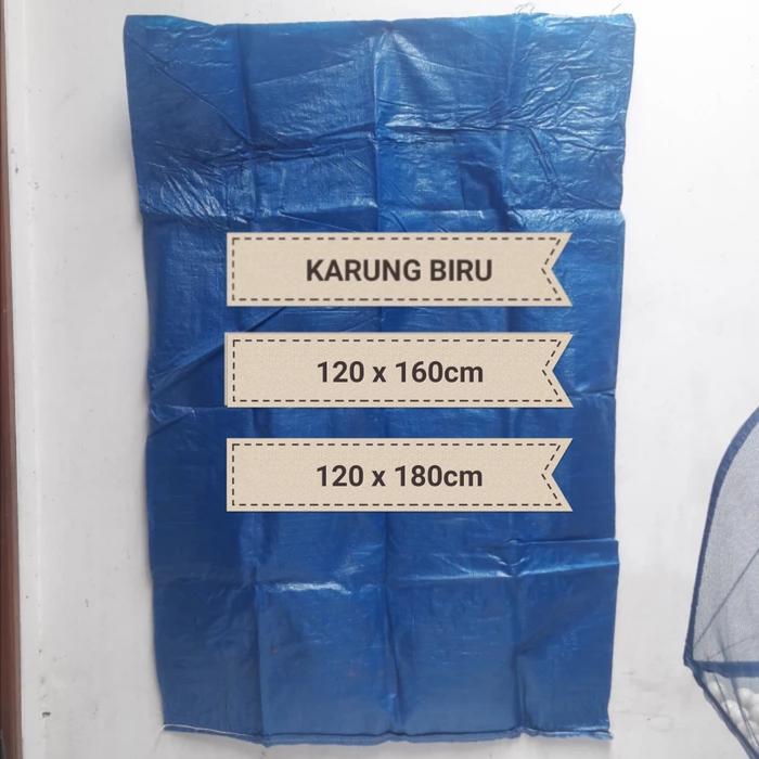 Jual KARUNG PLASTIK BIRU BESAR BEKAS MURAH ukuran 120 x 160-185cm JUMBO - Kota Bandung - All ...