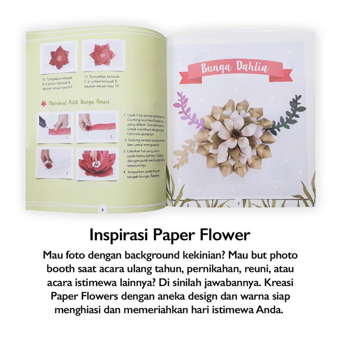 Jual Buku Inspirasi Paper Flower Membuat Bunga Dari Kertas + Pola ...