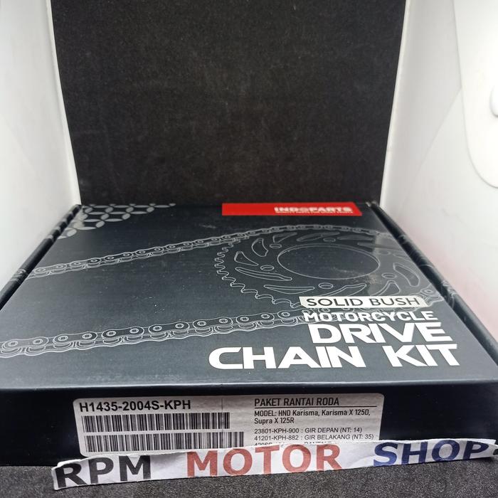 Jual Drive Chain Kit / Gear Set / Gir Set INDOPARTS Karisma,Supra X ...