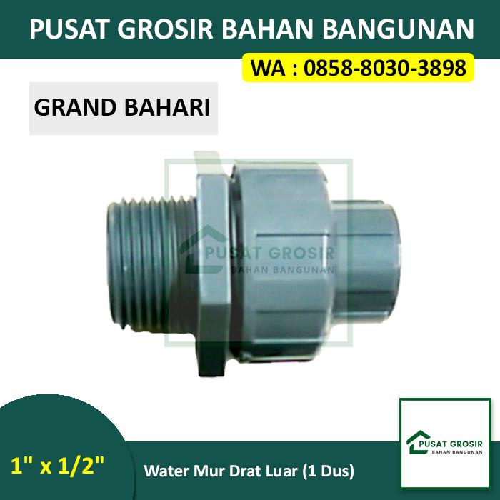 Jual Fitting Pipa Grand Bahari Water Mur Drat Luar 1" x 1/2" (1 Dus ...